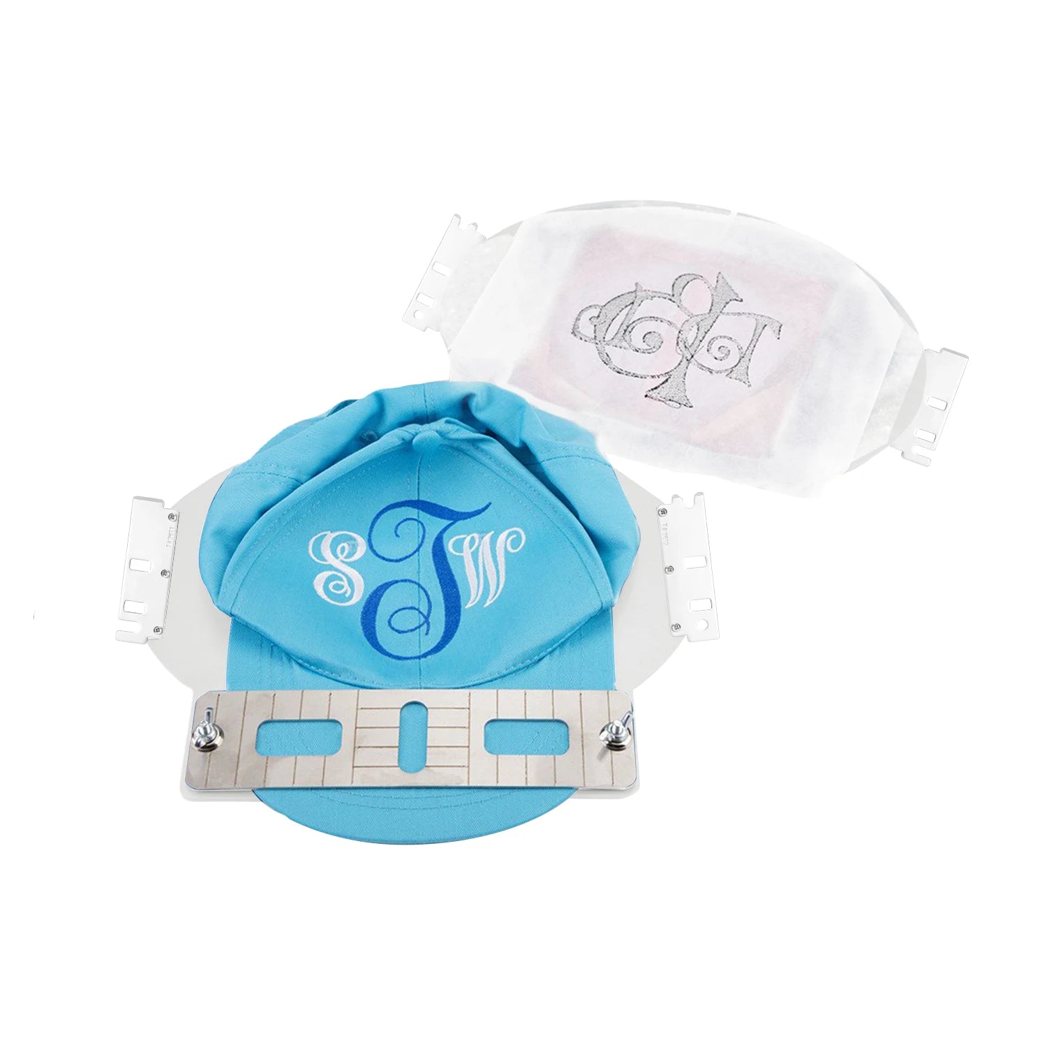 MaggieFrame Multi-Needle Flat Metal Hat Cap Hoop for Melco EMT16X Brav ...