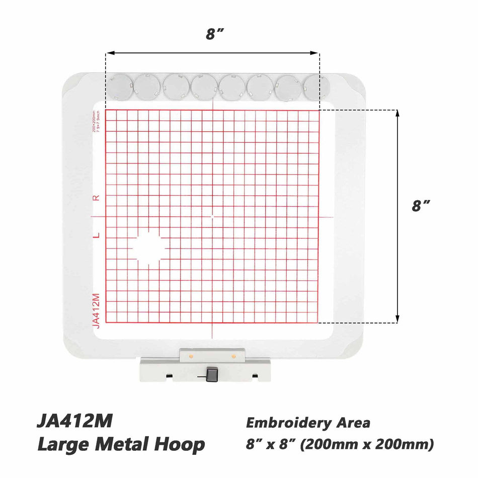 Magnetic Hoop for Janome Memory Craft 400E, 450E,500E, 550E, Metal Mag ...