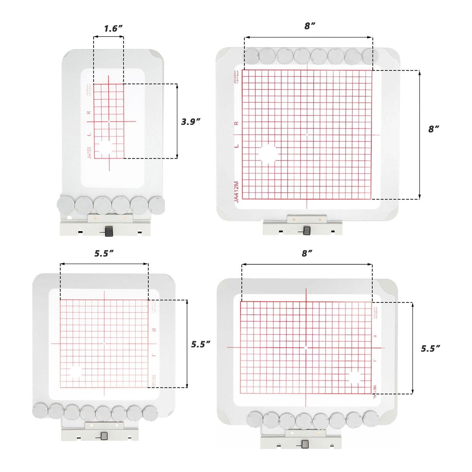 Magnetic Hoop for Janome Memory Craft 400E, 450E,500E, 550E, Metal Mag ...